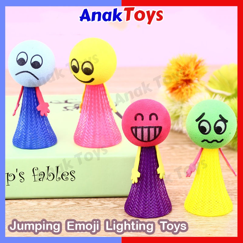 9CM Kids Luminous Elf Doll Jumping Bouncing Toy Lighting Jump A Jump ...