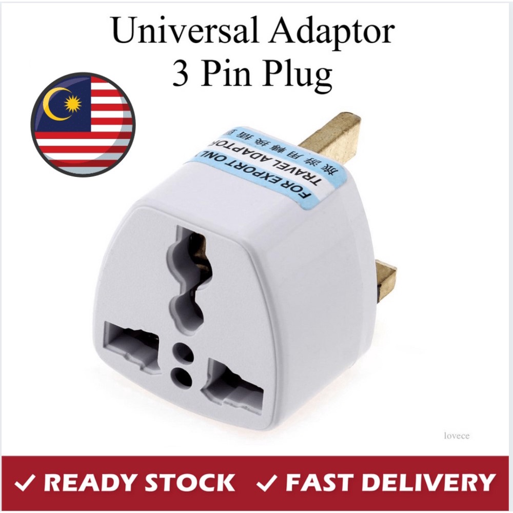 U.C.S Universal 3 Pin Adapter Plug Malaysia China British Europe Travel ...