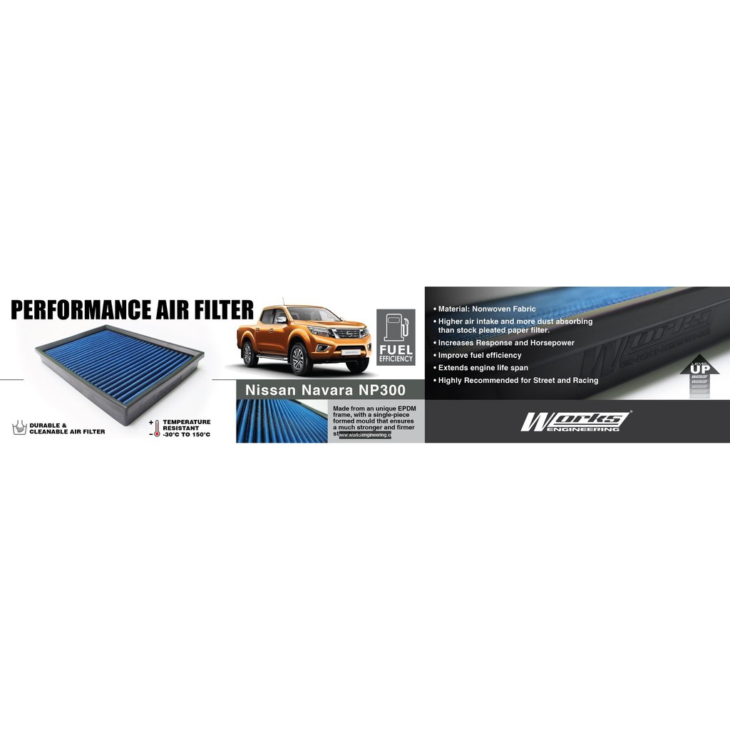Nissan Navara NP300-Works Engineering Drop In Air Filter | Shopee Malaysia