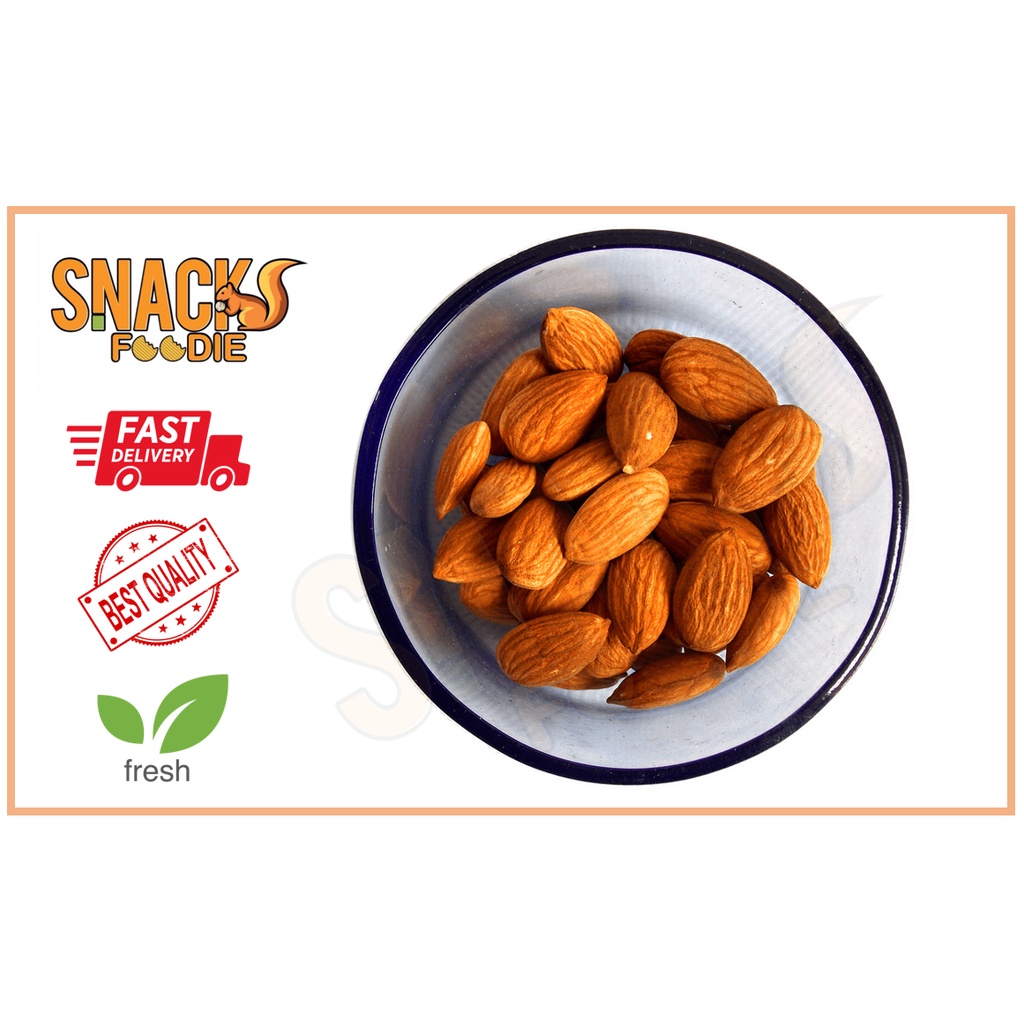 SNACKFOODIE Roasted Almond Nut Snacks/ Badam Bakar 80G/150G/350G/1KG ...