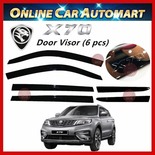 Proton X70 Door Visor With X70 Logo Air Press Car Window (6pcs ...