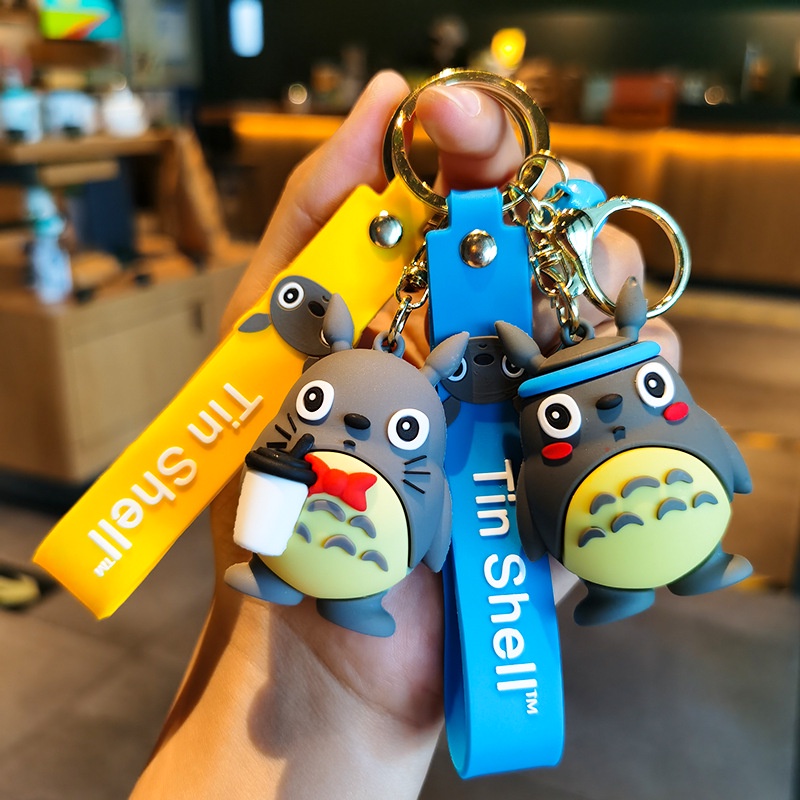 Cute Anime Hayao Miyazaki My Neighbor Totoro Key Ring Charm Keychain ...