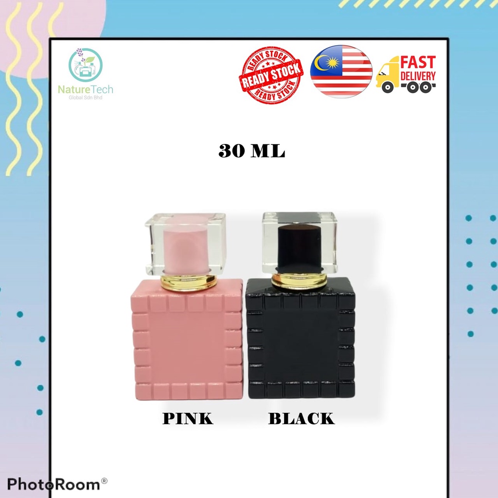 30ml Clamp Glass Spray Perfume Bottle / Botol Minyak Wangi / Botol Kaca ...
