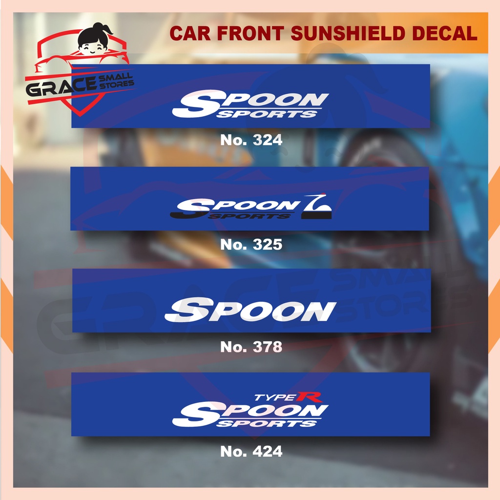 Spoon Front Windscreen Windshield Window Sticker Honda Racing Civic ...