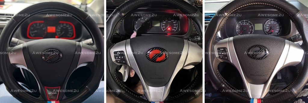 Awesome2u Perodua Bezza Steering Wheel Logo Emblem Frame Trim ...