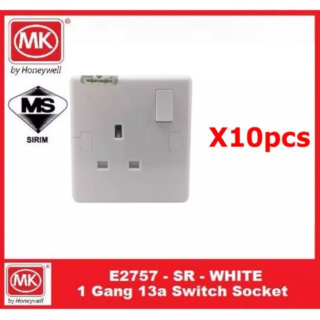 10PCS MK 13A SWITCH SOCKET OUTLET E2757 | Shopee Malaysia