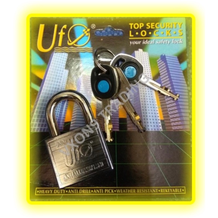 UFO 40mm WEATHER RESISTANT PADLOCK ( EXTRA ADDED KEY DUPLICATE ...