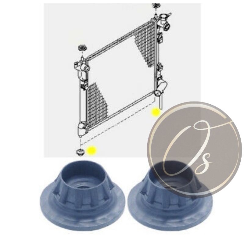 Nissan Radiator top mounting Bush rubber upper ring Sentra Latio Livina ...