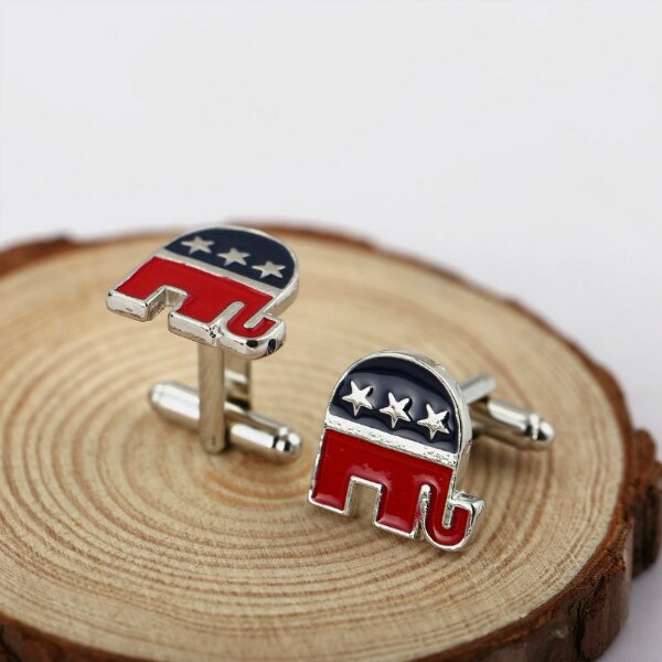 Cute Elephant Design Enamel Cufflinks | Shopee Malaysia