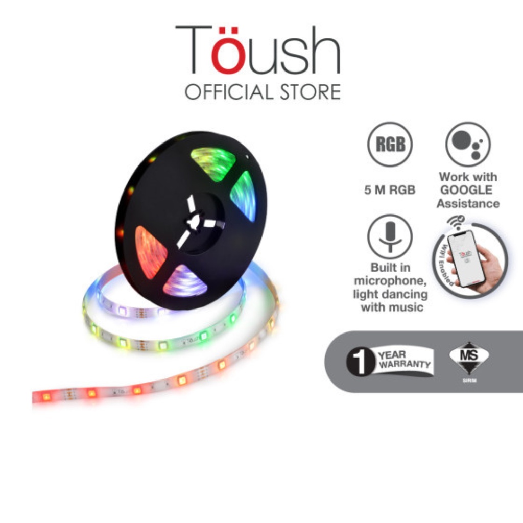 Toush Smart Mood LED Strip Light C/W Toush APP T8970RSSLS-5M | Shopee ...