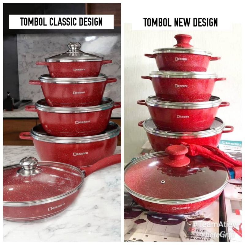 [ORIGINAL] Dessini 12pcs Exclusive Italy READY STOCK🔥 Non Stick Granite ...