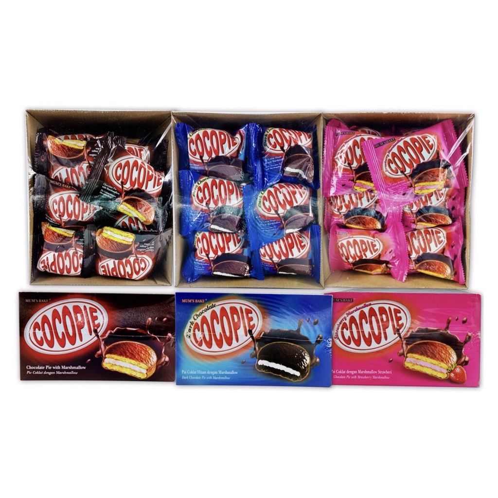 25g x 24pcs Mum's Bake Cocopie [Chocolate / Dark Chocolate / Strawberry ...