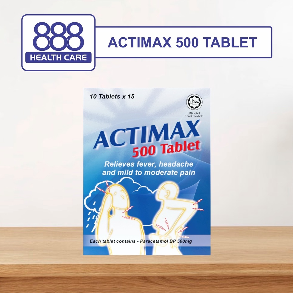 ACTIMAX 500 PARACETAMOL TABLET 15X10'S | Shopee Malaysia