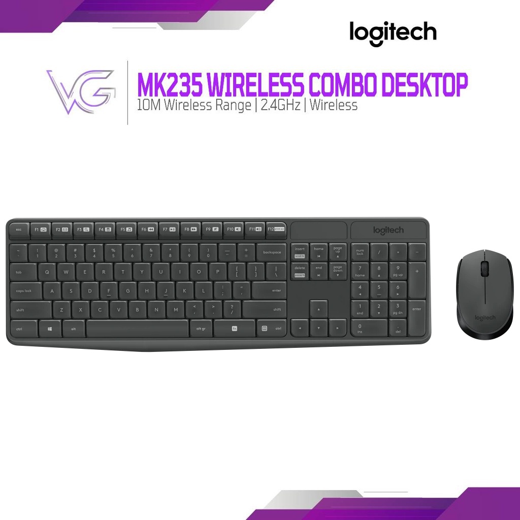 Logitech Mk235 Wireless Keyboard And Mouse Combo 920 007937 Shopee