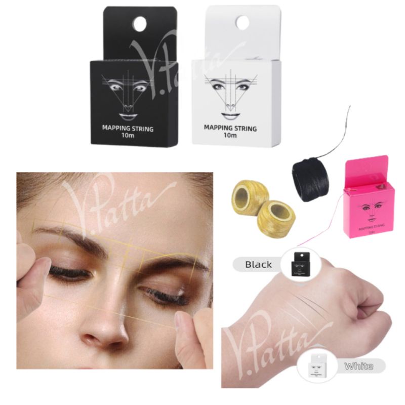 Eyebrow Measuring Thread 10 m Available In 4 Colors White Black Pink ...