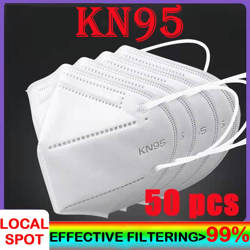 【Local Ready Stock】24H Ship 50pcs Kn95 Face Mask 5ply Reusable ...