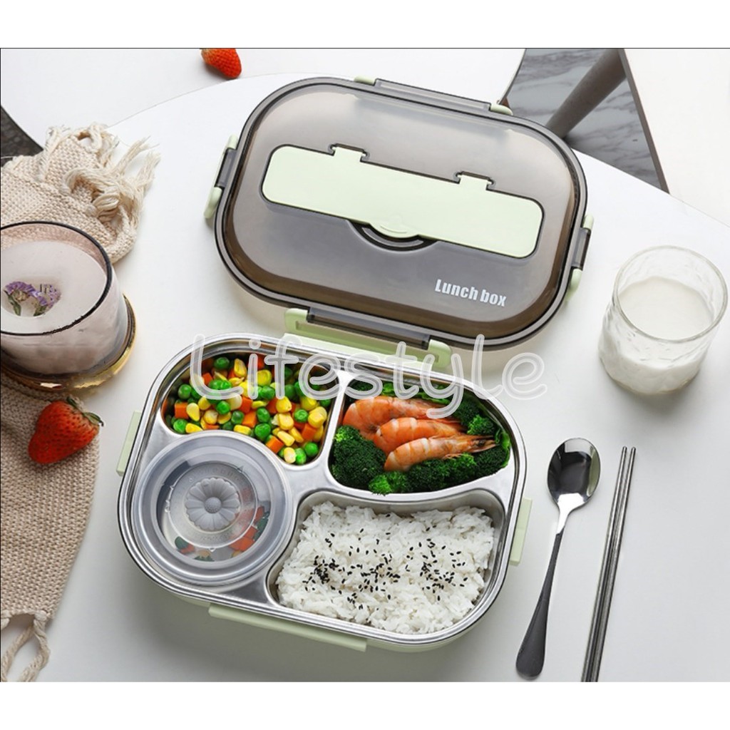 Lunch Box Stainless Steel 304 Thermal Container with Compartment Bento ...