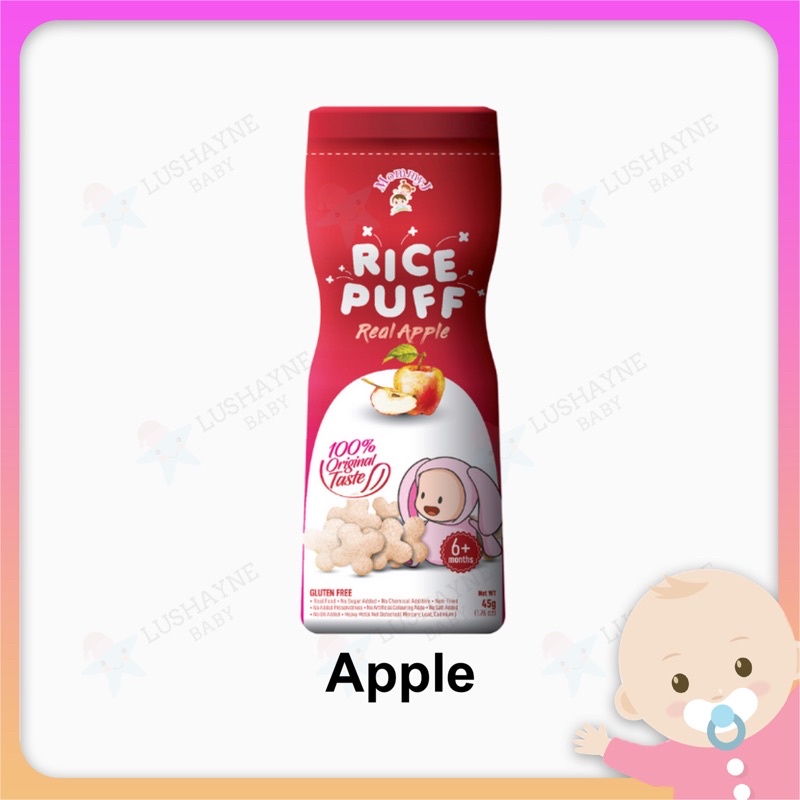 [Baby Food] MommyJ Mommy J Pure Fruit Rice Puffs 45g Gluten Free 6 ...