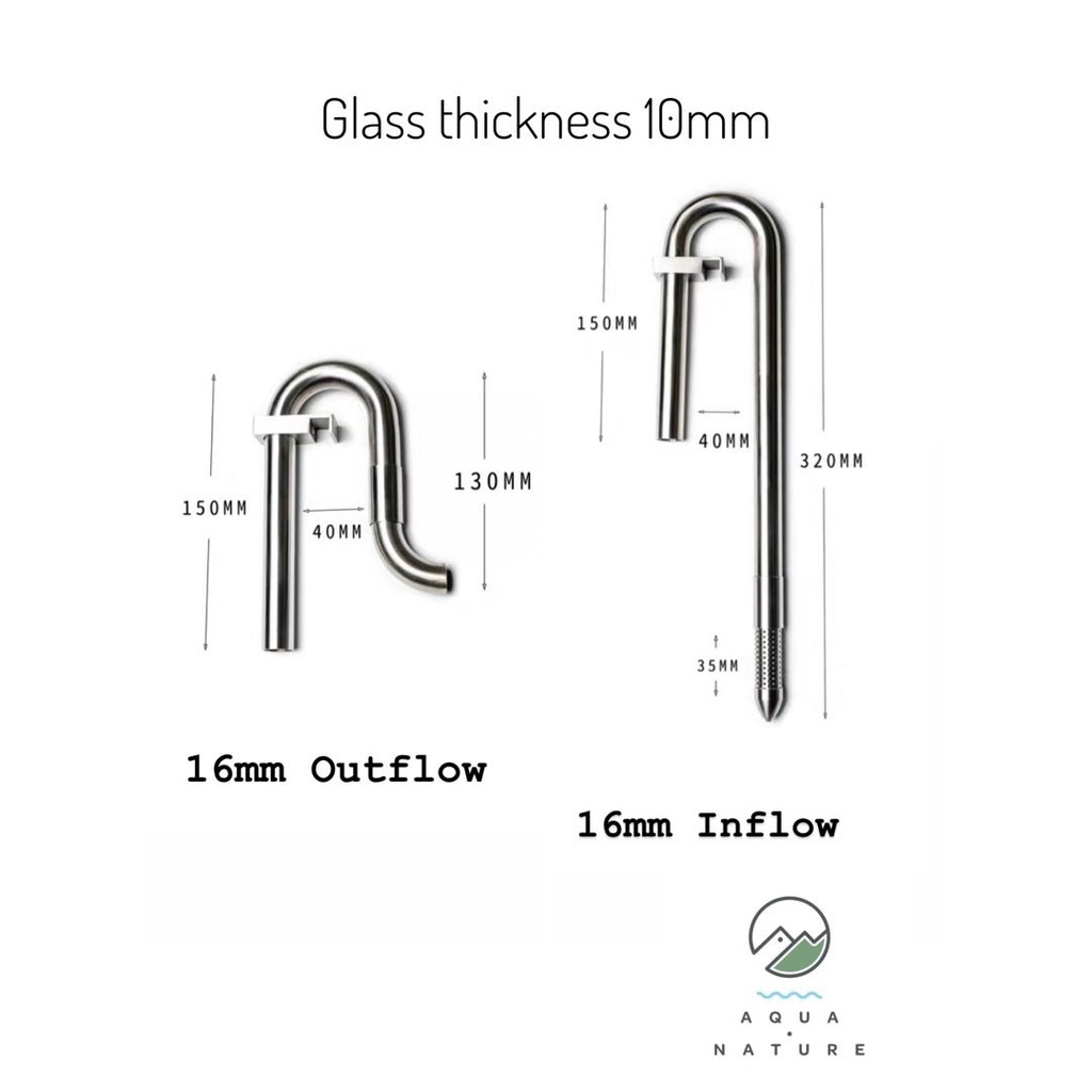 Premium Quality Stainless Steel Lily Pipes Set (Inflow & Outflow ...