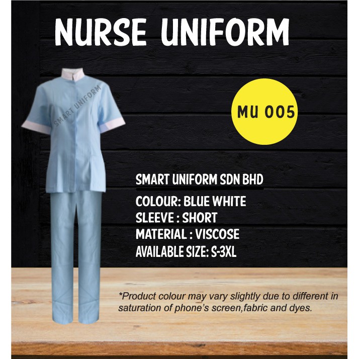 Nursing Uniform ( Blue White ) Smart Uniform | Shopee Malaysia