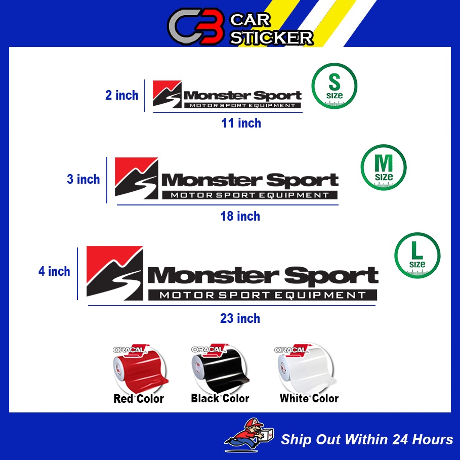 Monster Sport Car Sticker / cs683 | Shopee Malaysia