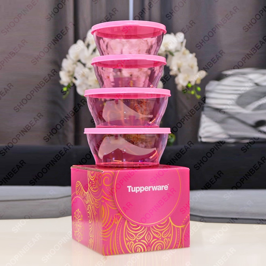 🔥RAYA GIFTSET🔥Tupperware Clear Bowl Gift Set Hadiah Bekas makanan Pink ...