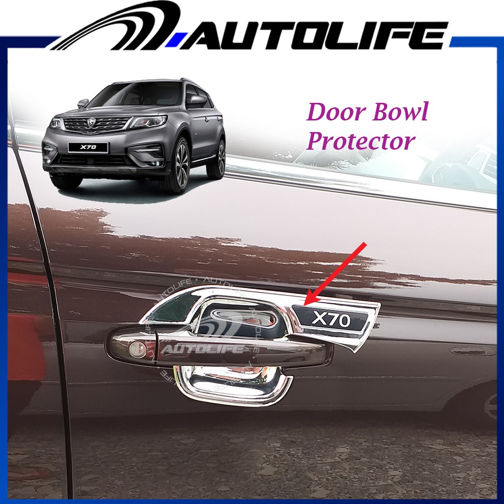 Proton X70 ABS Chrome Door Handle Bowl Cover (4 doors) | Shopee Malaysia