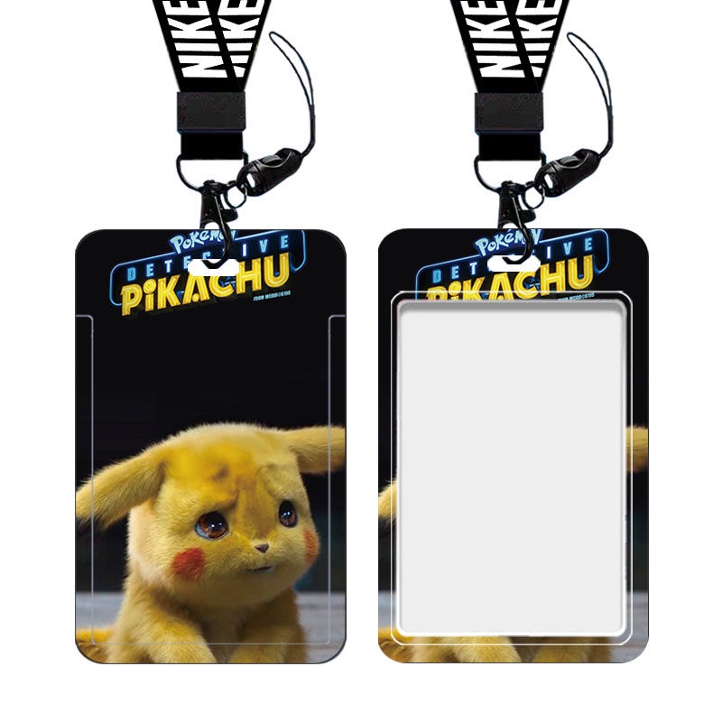 Anime Cartoon Pokemon Pikachu Cute Card Holder Student ID Card Bus ID ...