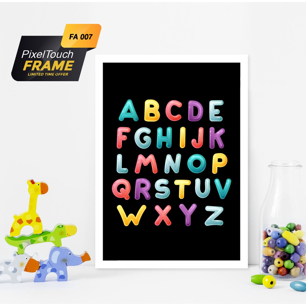 Frame ABC ALPHABET Poster Wall Art Kids Room Decor Hiasan Bilik Tidur ...