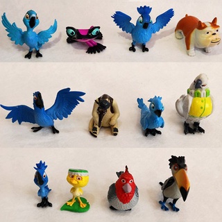 12 pieces Rio Miniature Figures Blu Jewel Nico Linda Tulio Pedro Mini ...