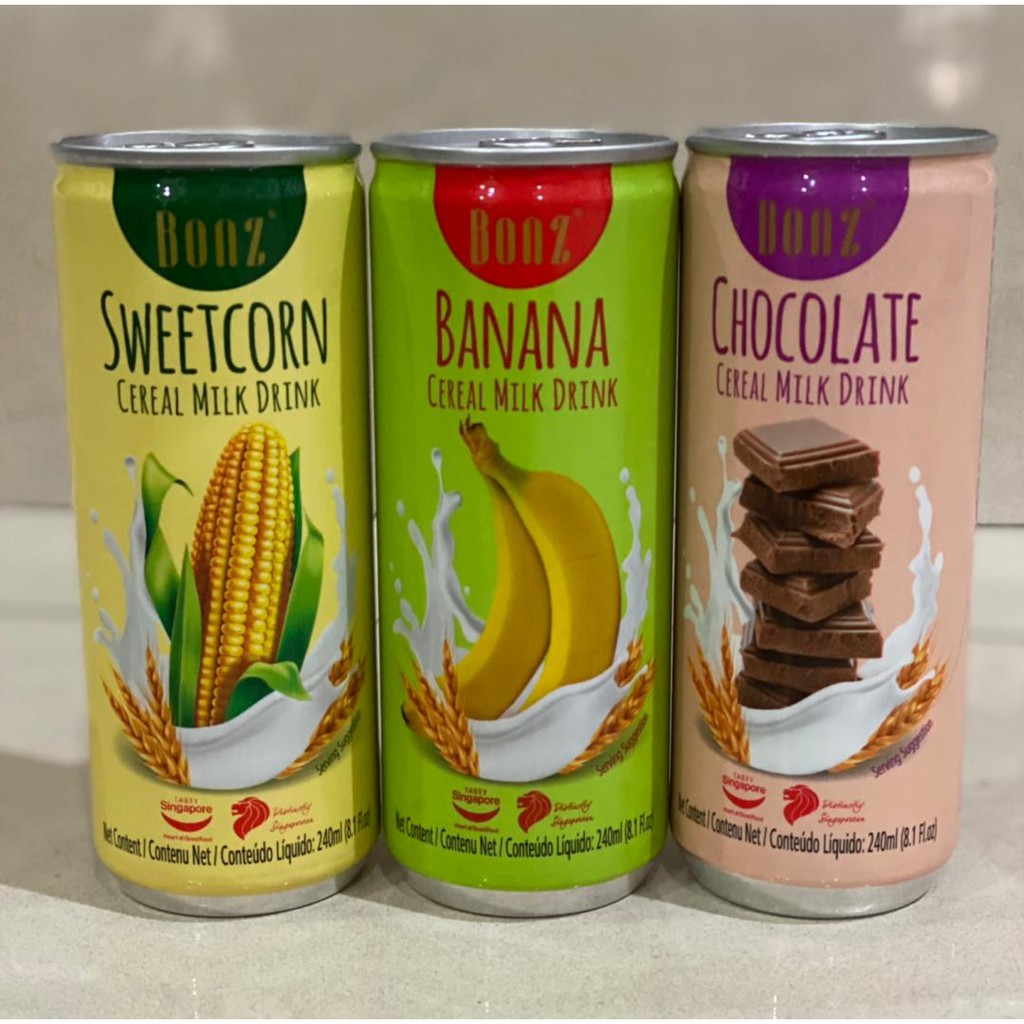 BONZ Cereal Milk Drink RTD - Chocolate/ Sweetcorn/ Banana / Rose ...