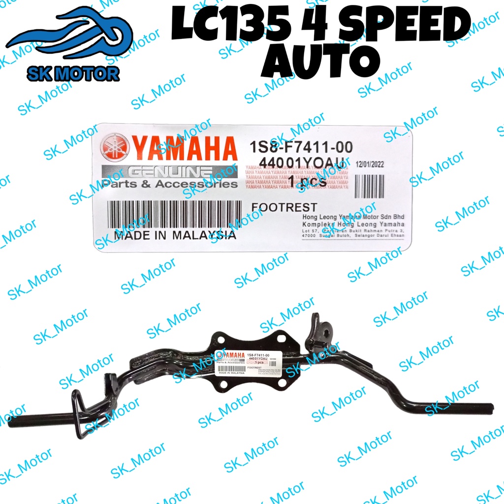 Yamaha LC135 FI LC 4 SPEED AUTO CLUTCH 4S V1~V8 Original Front Step Footrest Bar Besi Tempat ...