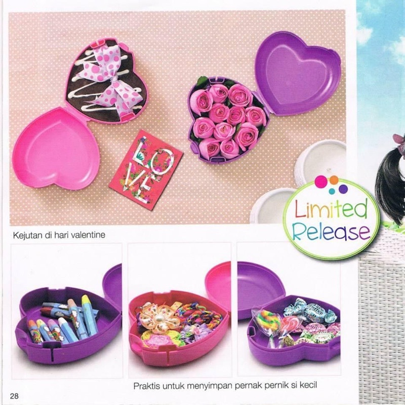 Tupperware Love Keeper/Heart Shape Keeper/Love-in-a-Box 250ml (2pcs ...