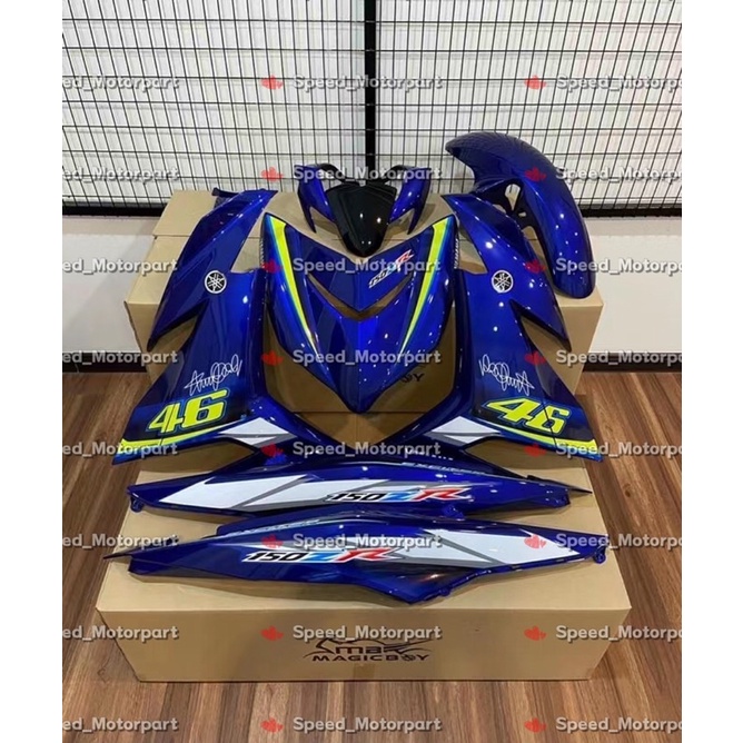Cover Set Rossi 46 Y15ZR V1/V2 Blue/Green | Shopee Malaysia