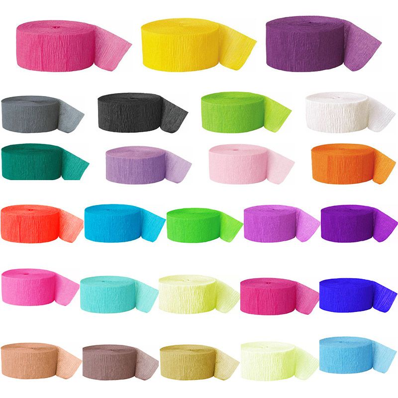Crepe 82FT Paper Party Streamers Roll Birthday Wedding Hanging Craft ...