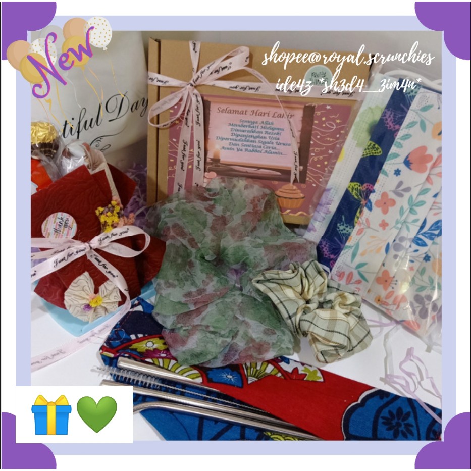 🎂Sanah Helwah🎉Selamat Hari Lahir🎊Happy Birthday Gift Set Box #2💐Mini ...