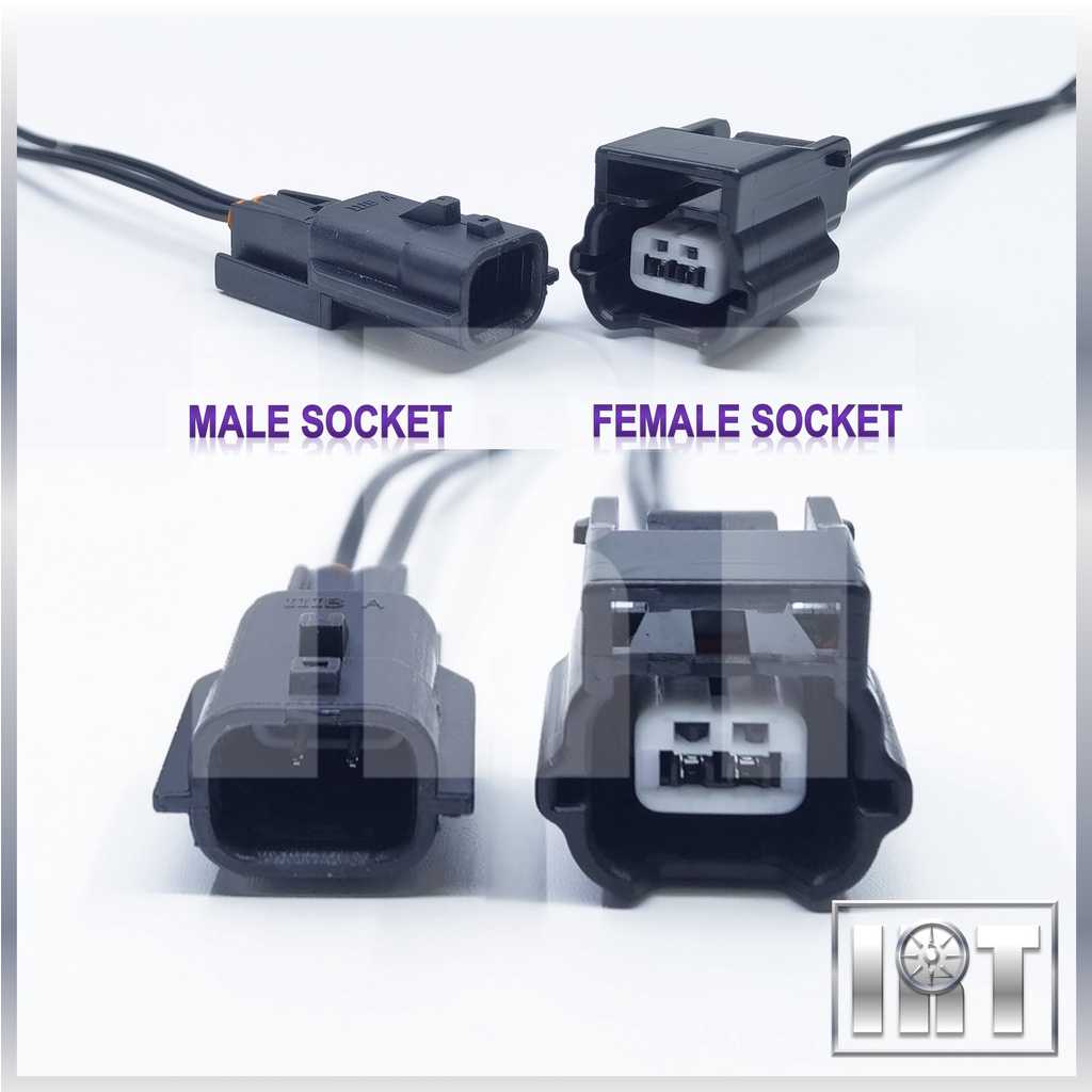 2 Pin AC Aircon Compressor Fuel Injector Socket Axia Nissan Sensor ...