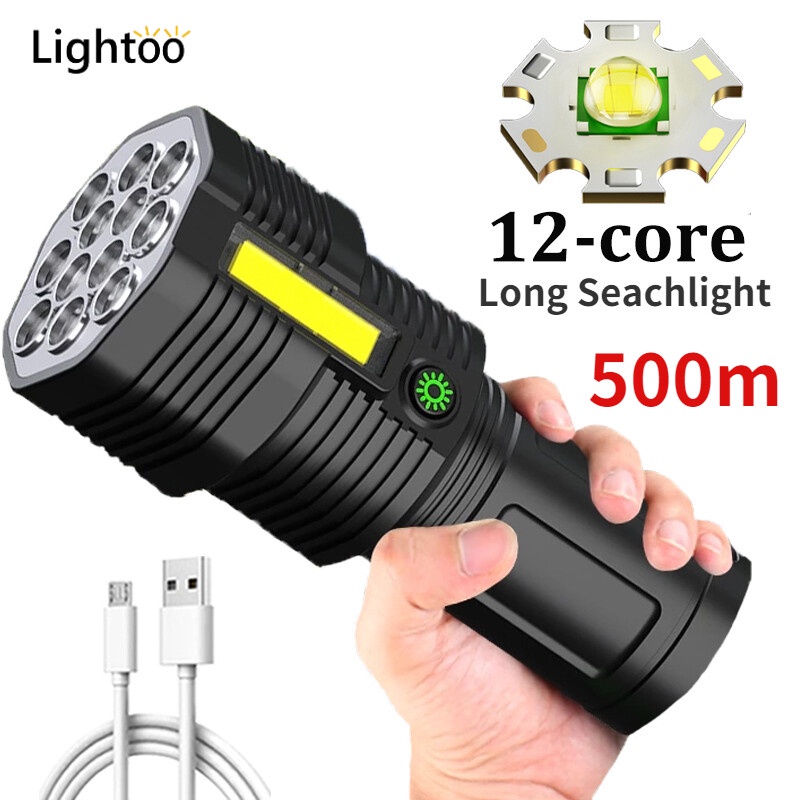 【Brighter than car headlight】Flash light rechargeable waterproof ...