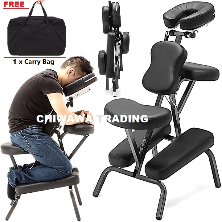 【free Carry Bag】 Portable Foldable Shoulder Massage Tattoo Chair Salon Spa Detox Massage Bed