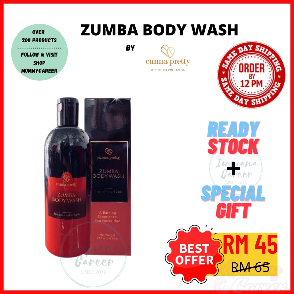 🔥READY STOCK🔥SABUN ZUMBA BODY WASH BY CUNNA PRETTY (SABUN KURUS)+ 🎁🎁 ...