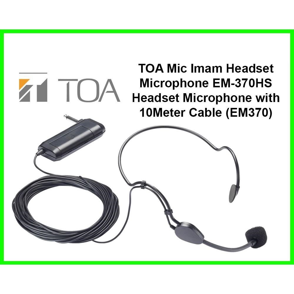 TOA Mic Imam Headset Microphone EM-370HS Headset Microphone with ...