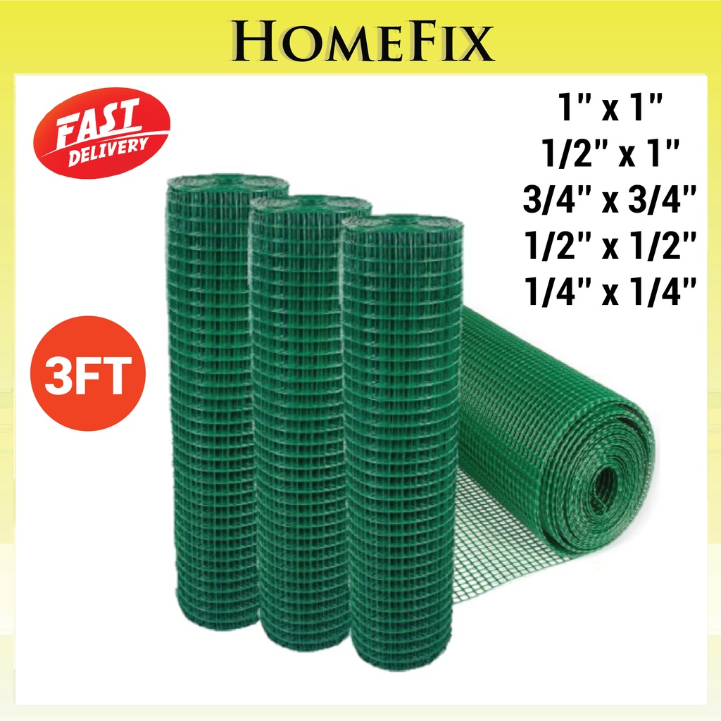 Green PVC Coated Wire Mesh Green Netting Dawai Getah Hijau Green PVC ...