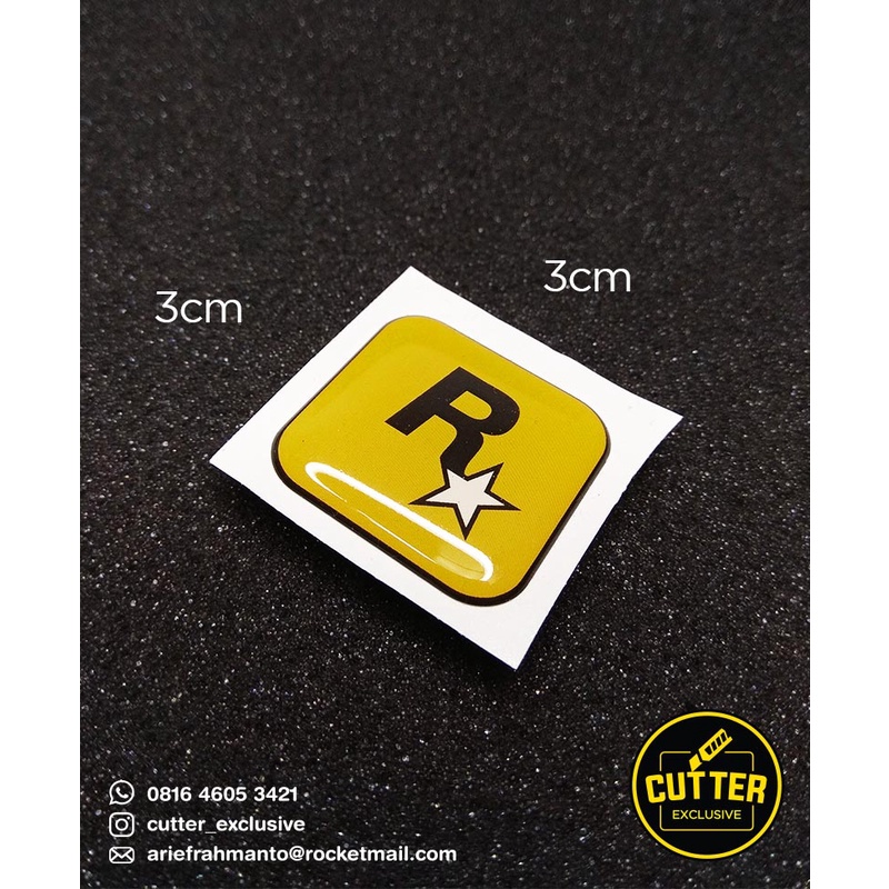 Rockstar GAME logo resin sticker emblem | Shopee Malaysia