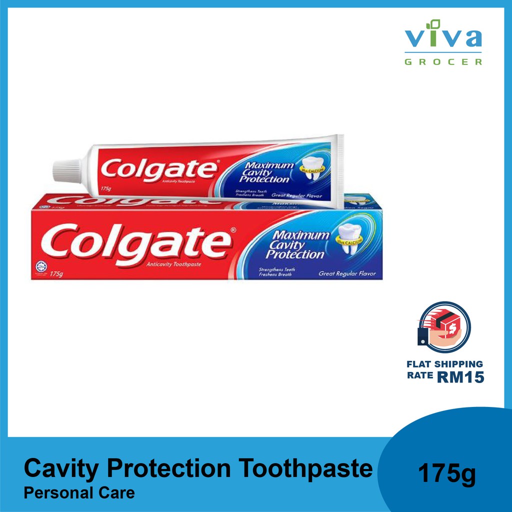 Colgate Toothpaste Maximum Cavity Protection Great Regular Flavour 175g ...