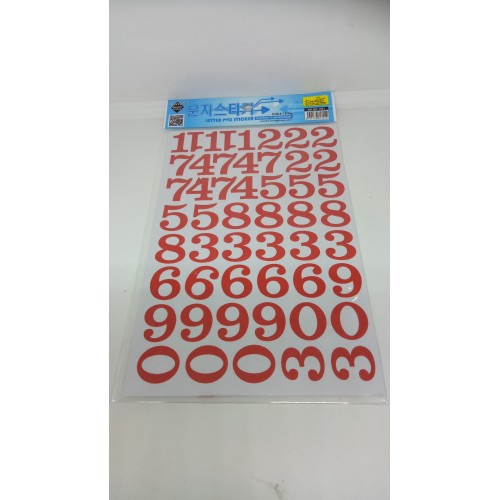 Letter PVC Sticker Red Numbering | Shopee Malaysia