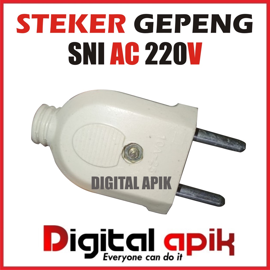 Flat Plug AC 220V PLN SNI Electrical Plug Not Broco Broko Plug | Shopee ...