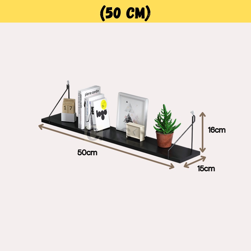 COS Floating Wall Shelf Hanging Rack Wall Mounted Shelf Rak Dinding ...