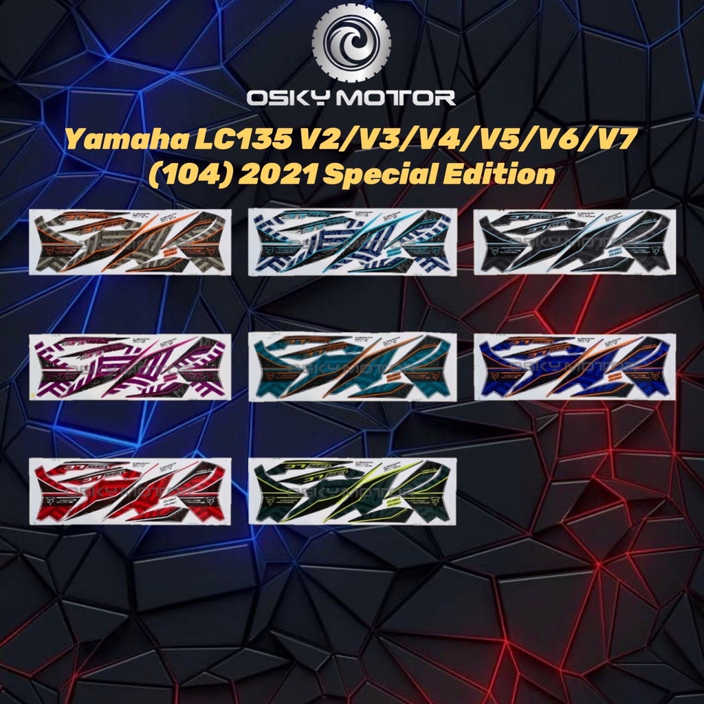 Yamaha LC135 V2/V3/V4/V5/V6/V7 (104) 2021 Special Edition Body Sticker ...