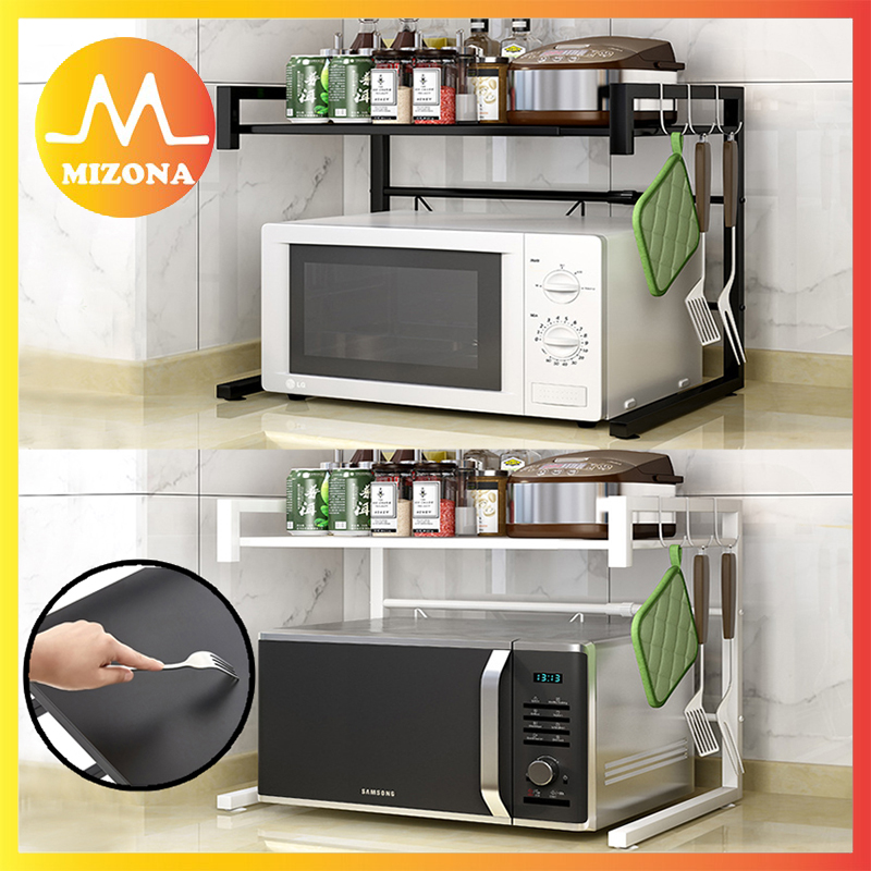 MIZONA Simple Adjustable Thicken Microwave Oven Rack Kitchen Storage ...