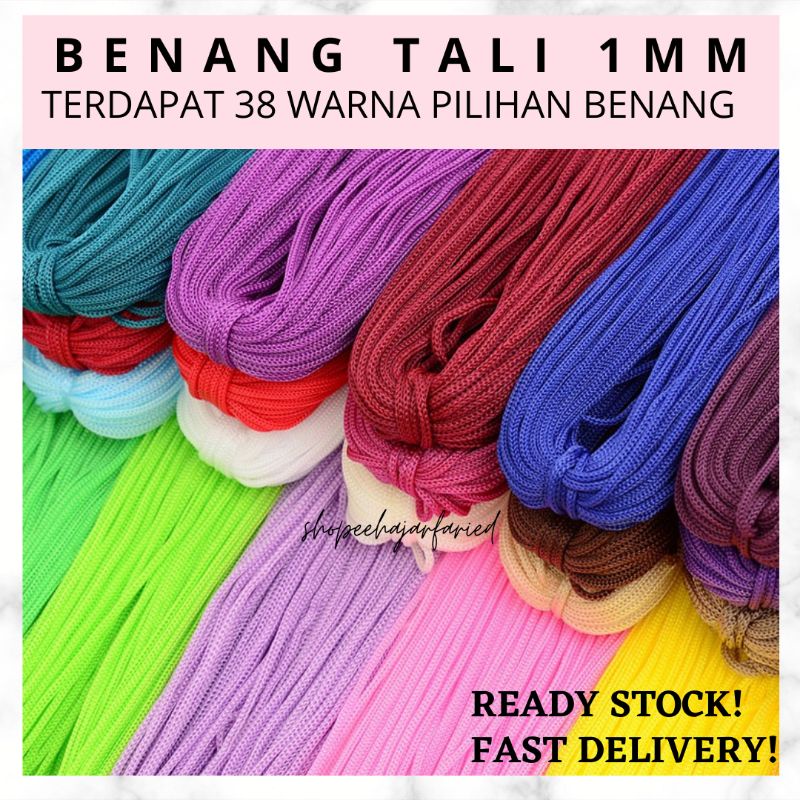 🔥 BENANG TALI PP VIRAL 1MM🔥 (TALI HALUS) READY STOCK ( Kod 27-50 ...